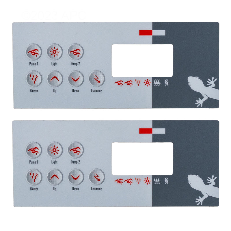 Gecko Topside Control Panel with Overlay 0200-007194 — Hot Tub Warehouse