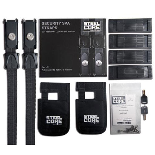 Steel Core Spa Security Straps - Set of 2 | Hot Tub Cover Lock System ...