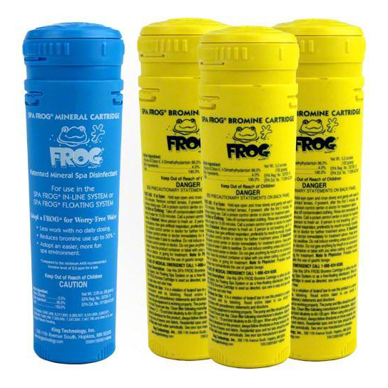 Spa Frog Cartridge Kit | 1 Mineral and 3 Bromine Cartridges — Hot Tub ...